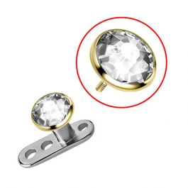 MICRODERMAL WITH REFILL IN GOLD AND PREMIUM CRYSTAL