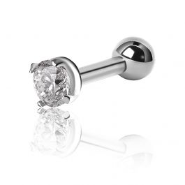 Mini barra con cristallo per piercing helix