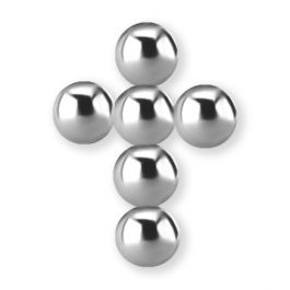 Component with cross and external thread for piercing