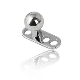 Titanium microdermal with ball