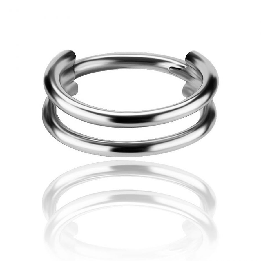 DOUBLE CIRCLE CLICKER FOR HELIX PIERCING