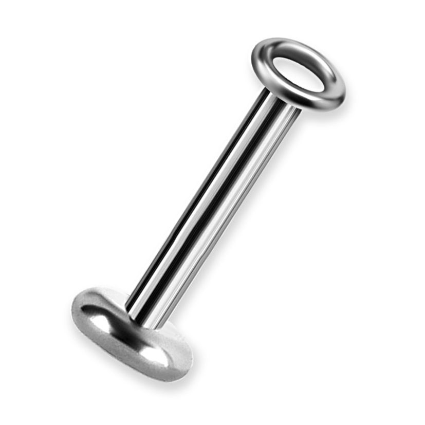 INTERNAL STRAIGHT TITANIUM LABRET WITH RING